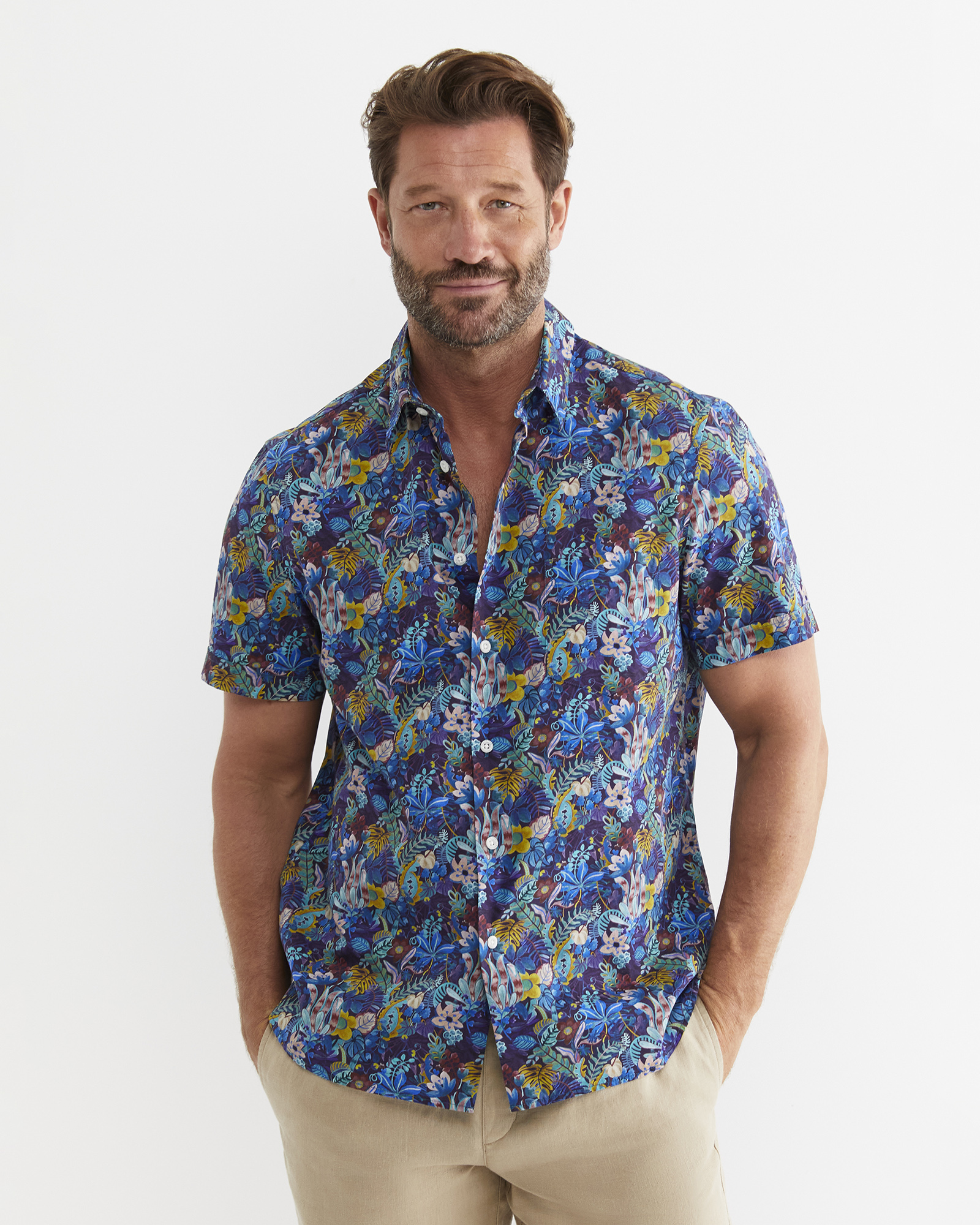 Kip Short Sleeve Liberty Shirt in Multi | Sportscraft